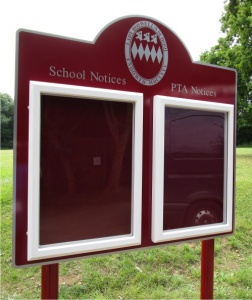 Two Door Superior External School Notice Board - Signs 4 Schools